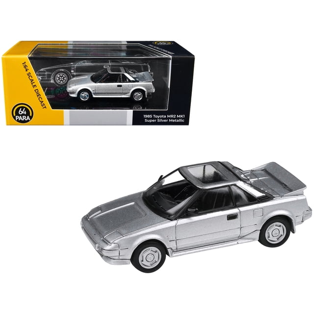1985 Toyota MR2 MK1 Super Silver Metallic with Sunroof 1/64 Diecast ...