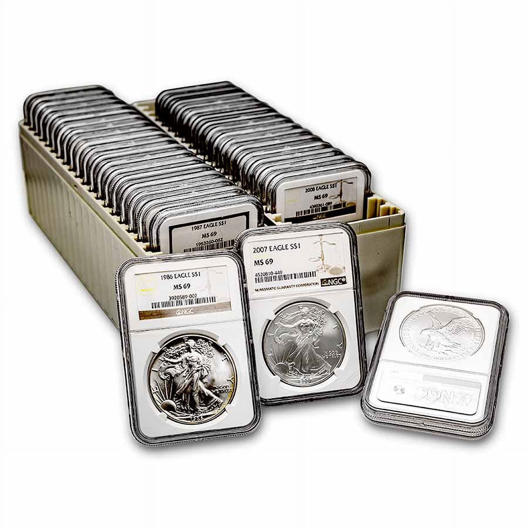 US Mint 1986-2023 Silver Eagle Bullion 39-Coin Set MS-69 NGC Packaged ...