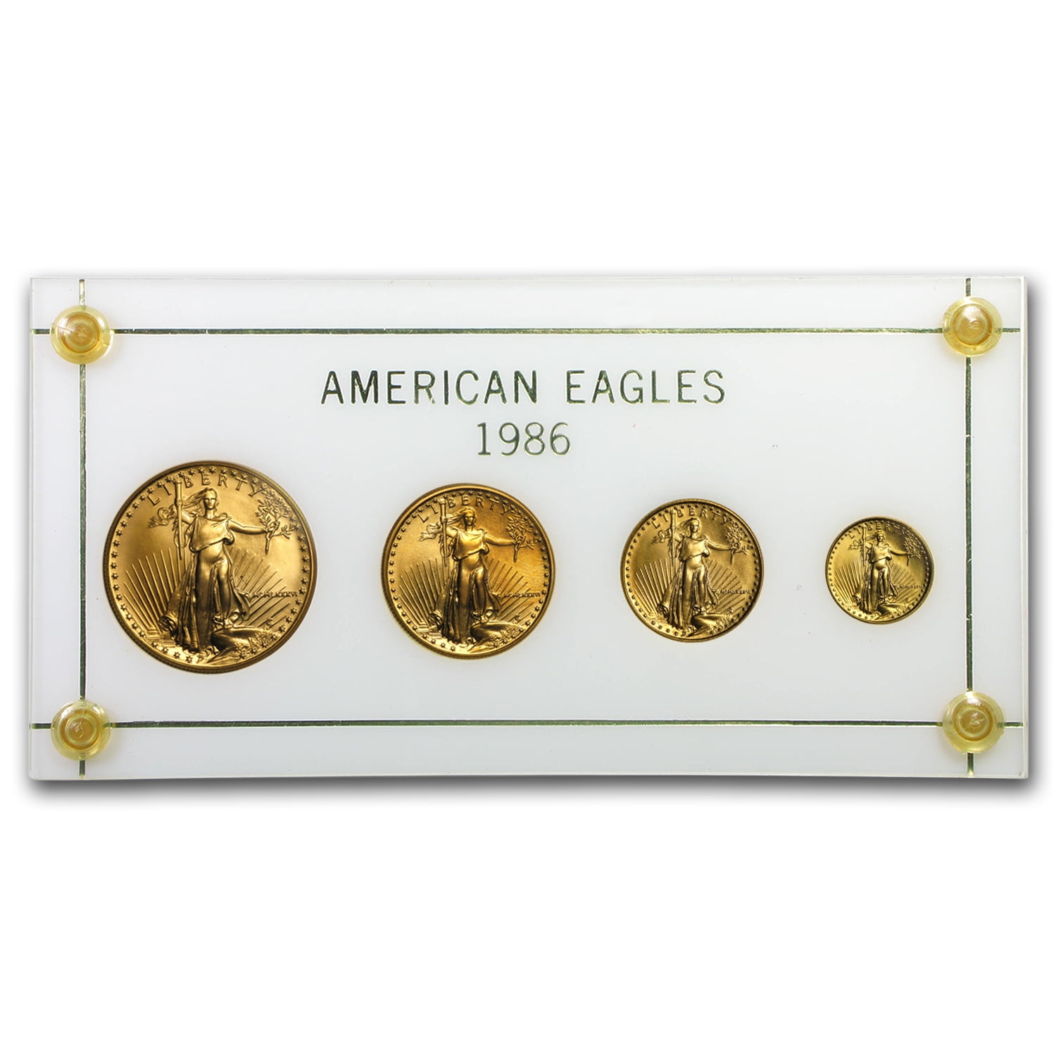 1986 4-Coin American Gold Eagle Set BU - Walmart.com