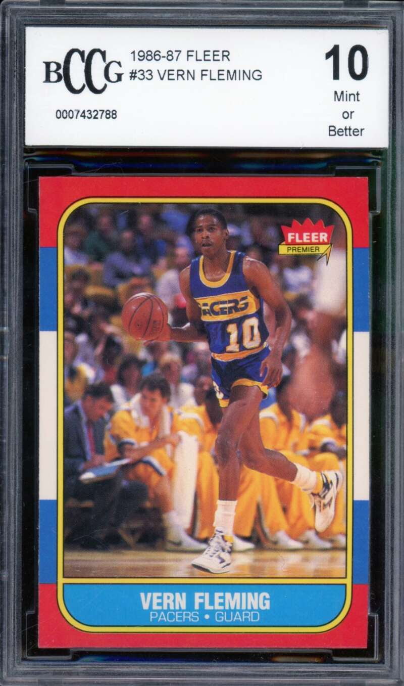 1986-87 Fleer #33 Vern Fleming Rookie Card BGS BCCG 10 Mint+ - Walmart.com