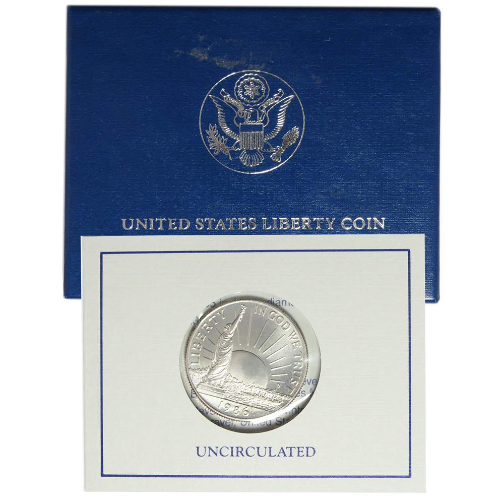 1986-D 50c UNC Clad Liberty Half Dollar Box, OGP & COA - Walmart.com