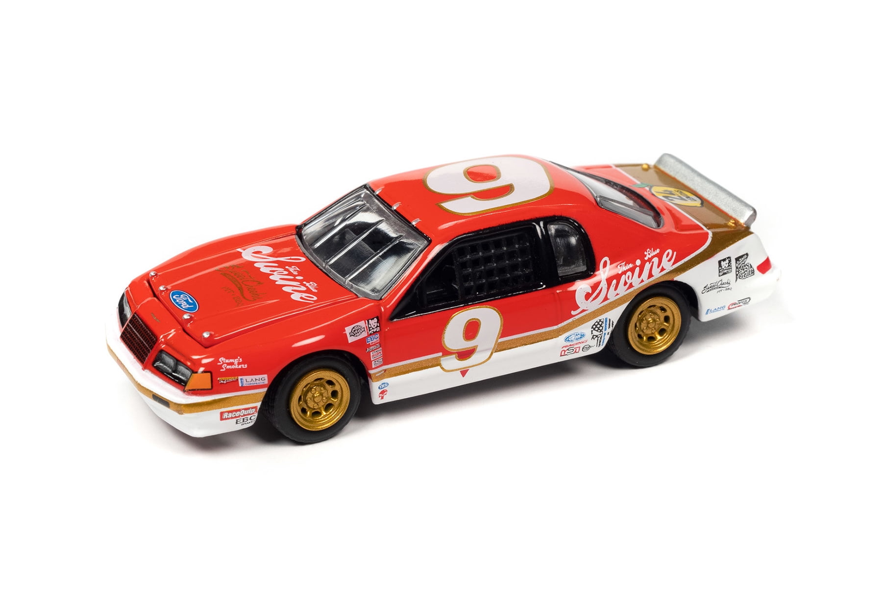 1986 Ford Thunderbird Stock Car, Red w/White - Johnny Lightning JLSF024 ...
