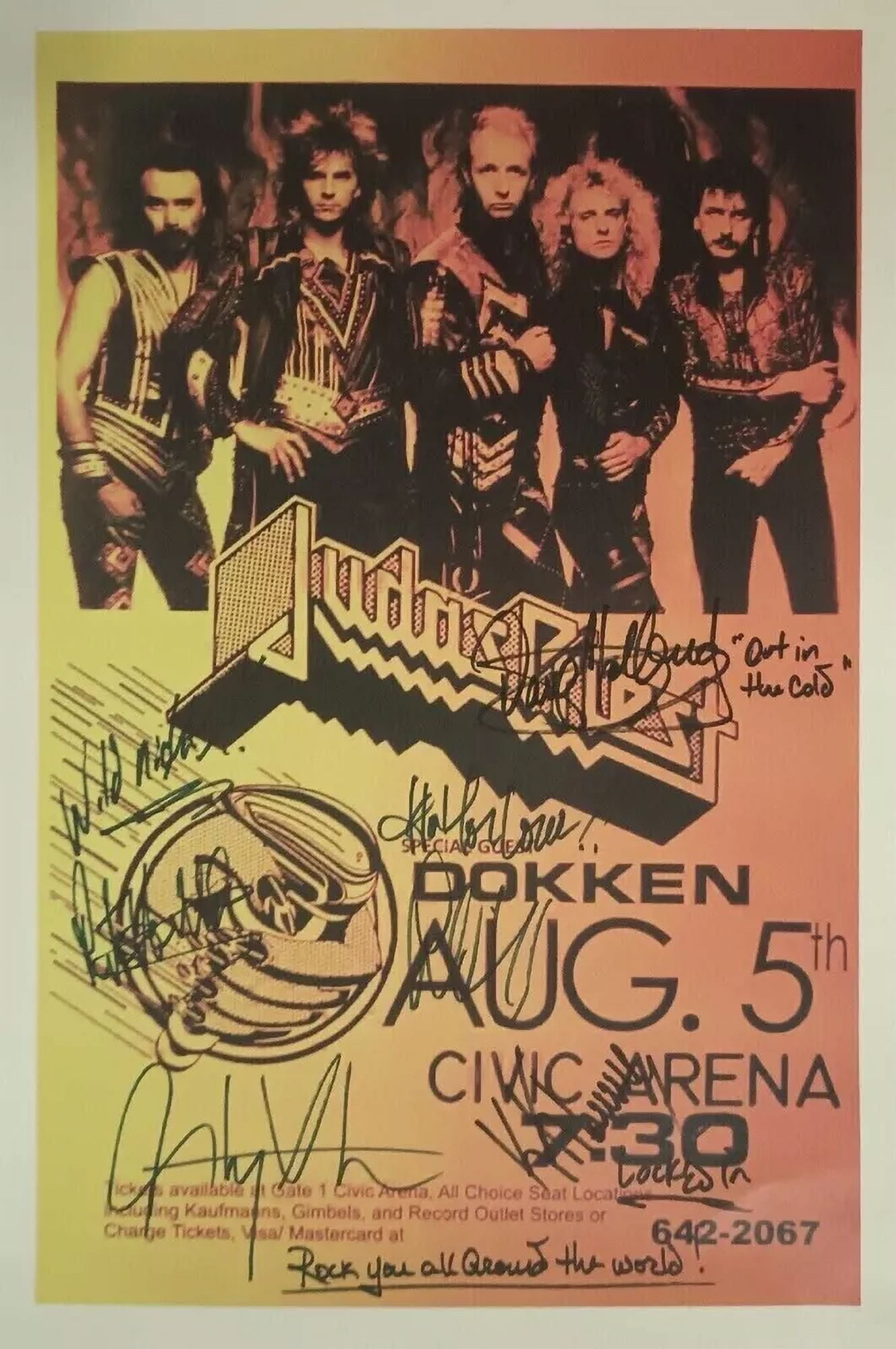 1986 JUDAS PRIEST concert Poster Wall Art Print DOKKEN 11 x 17 Inch ...
