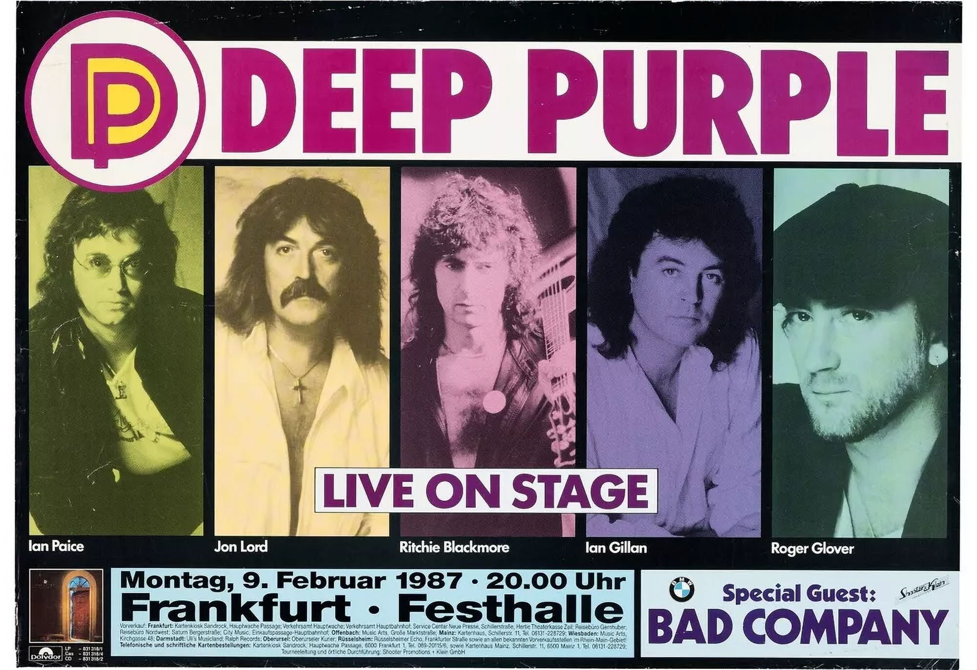 1987 DEEP PURPLE concert Poster Wall Art Print 24 x 36 Inch Poster ...