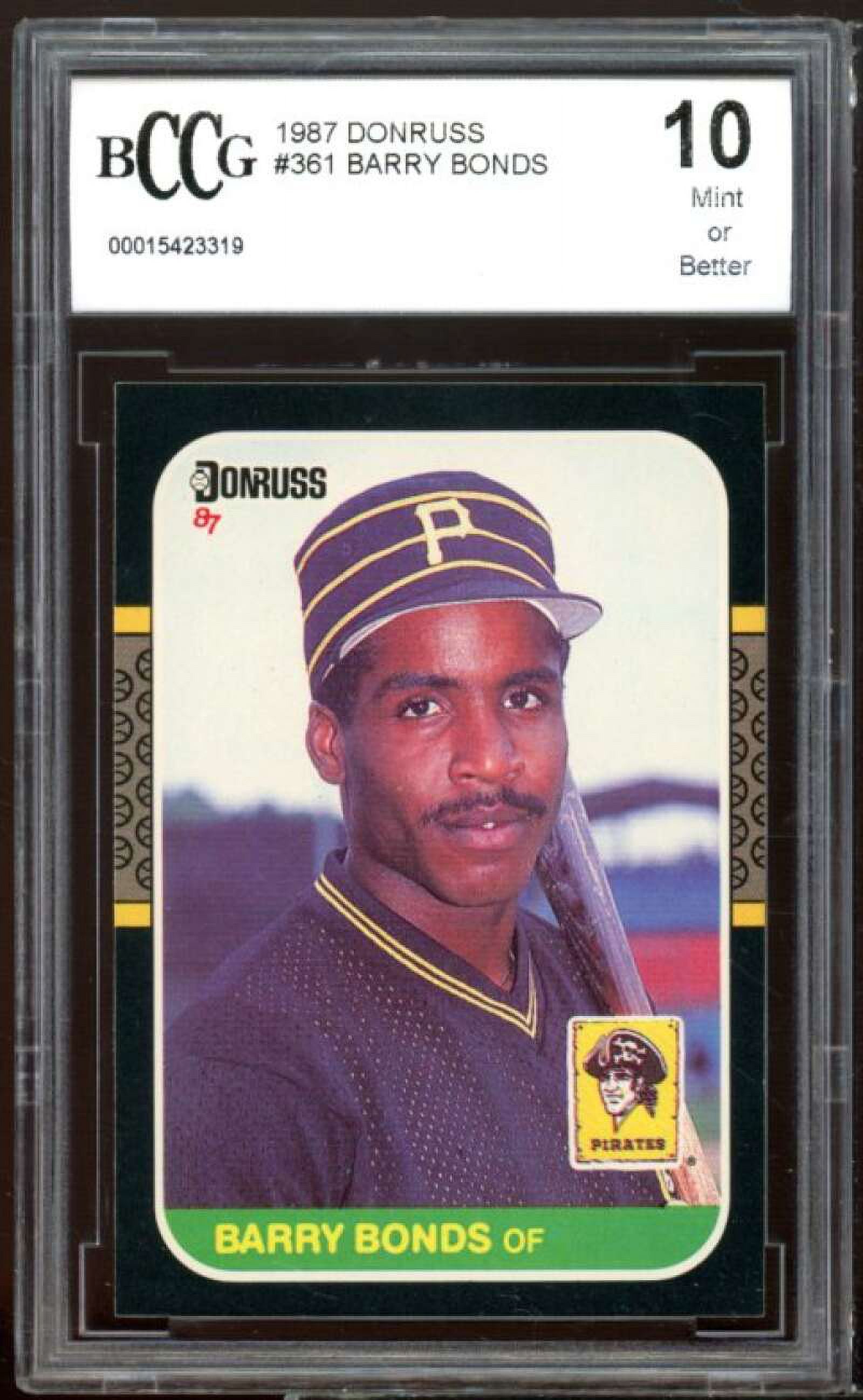 1987 Donruss #361 Barry Bonds Rookie Card BGS BCCG 10 Mint+ - Walmart.com