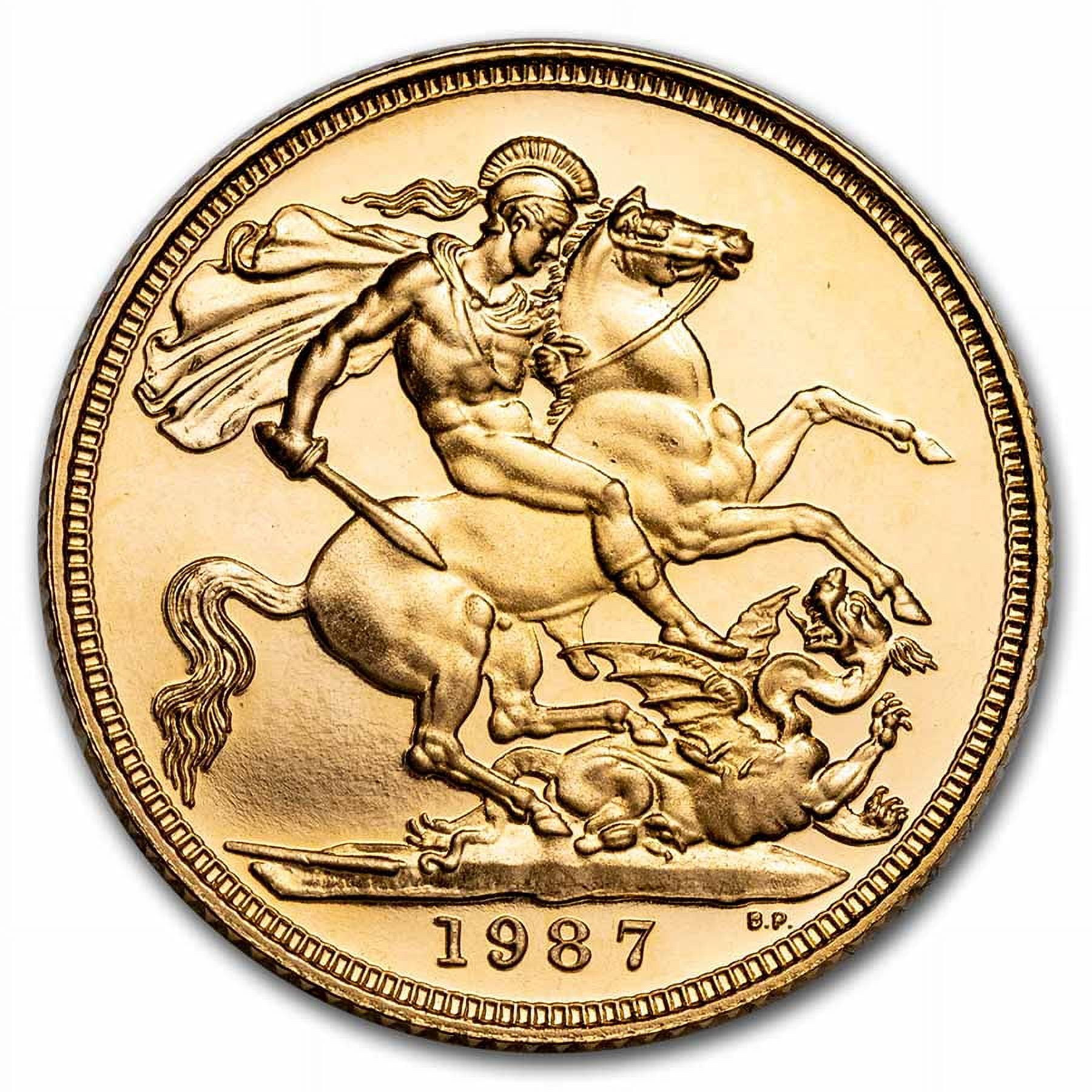 1987 Great Britain Gold Sovereign Elizabeth II Proof - Walmart.com