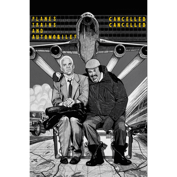 1987 Planes, Trains and Automobiles Movie Poster 24x36 Classic Comedy ...