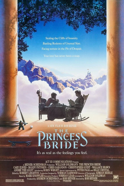 1987 The Princess Bride Movie Poster Westley Buttercup Inigo Montoya ...
