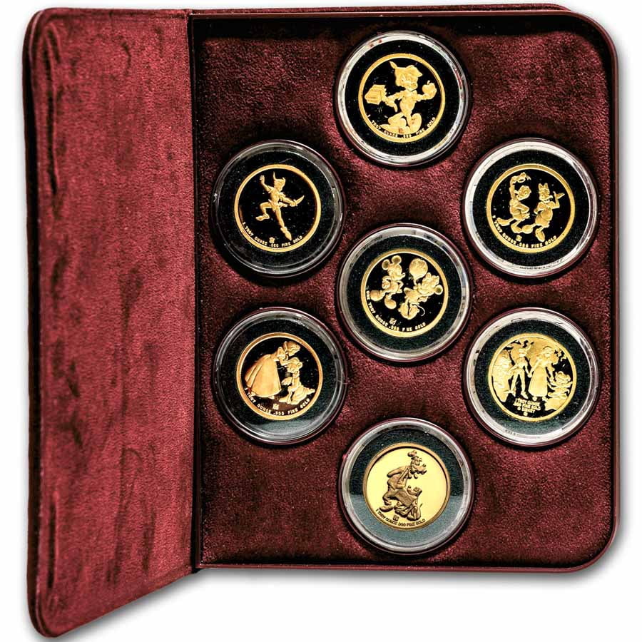 1988 1 oz Gold Round - Disney Around the World (Set of 7) - Walmart.com