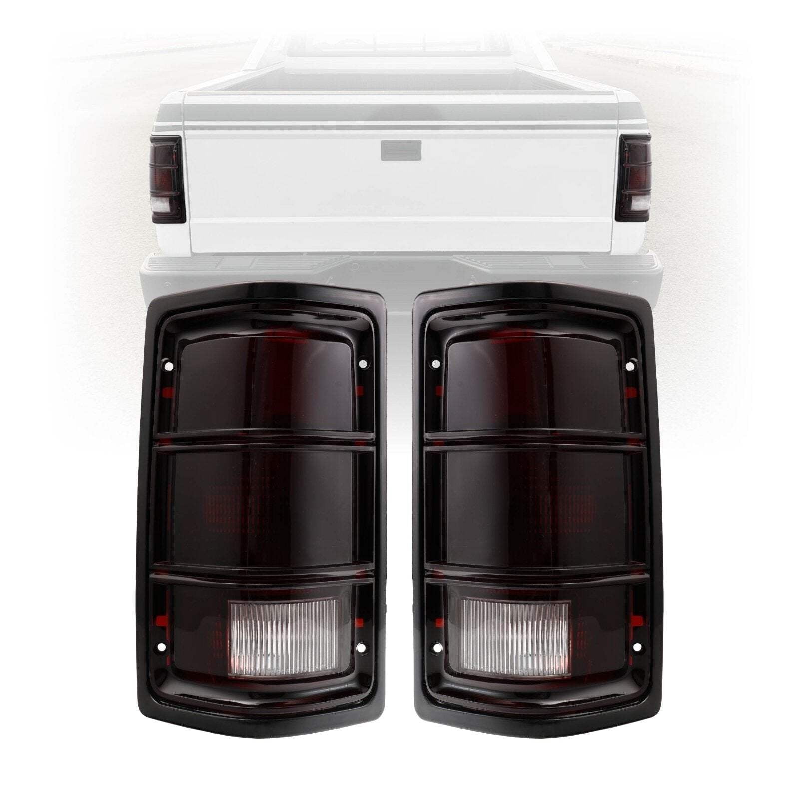 1988-1996 Dodge Dakota Pickup Truck Dark Red Smoked Lens Tail Lights ...