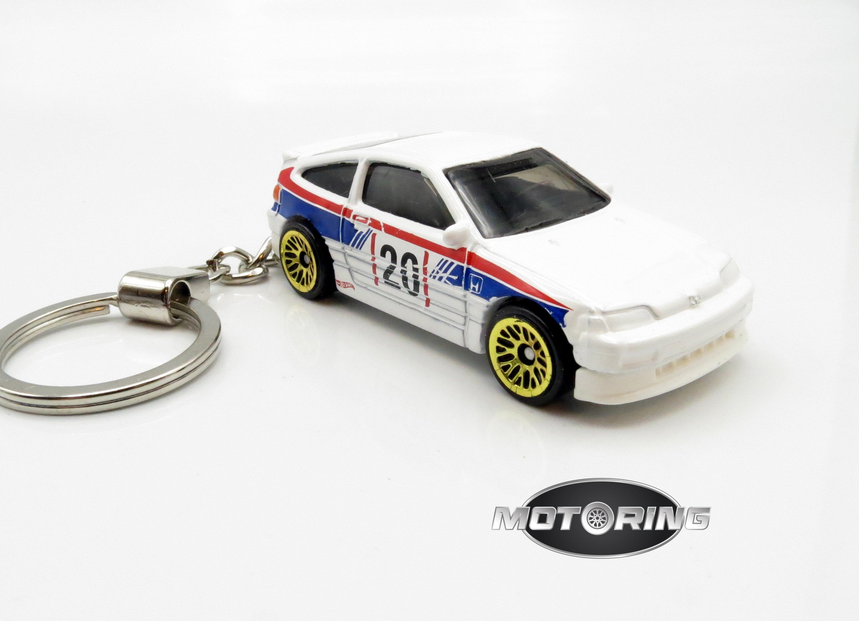 1988 '88 Honda Civic CRX White Car Rare Novelty Keychain 1:64 Diecast ...
