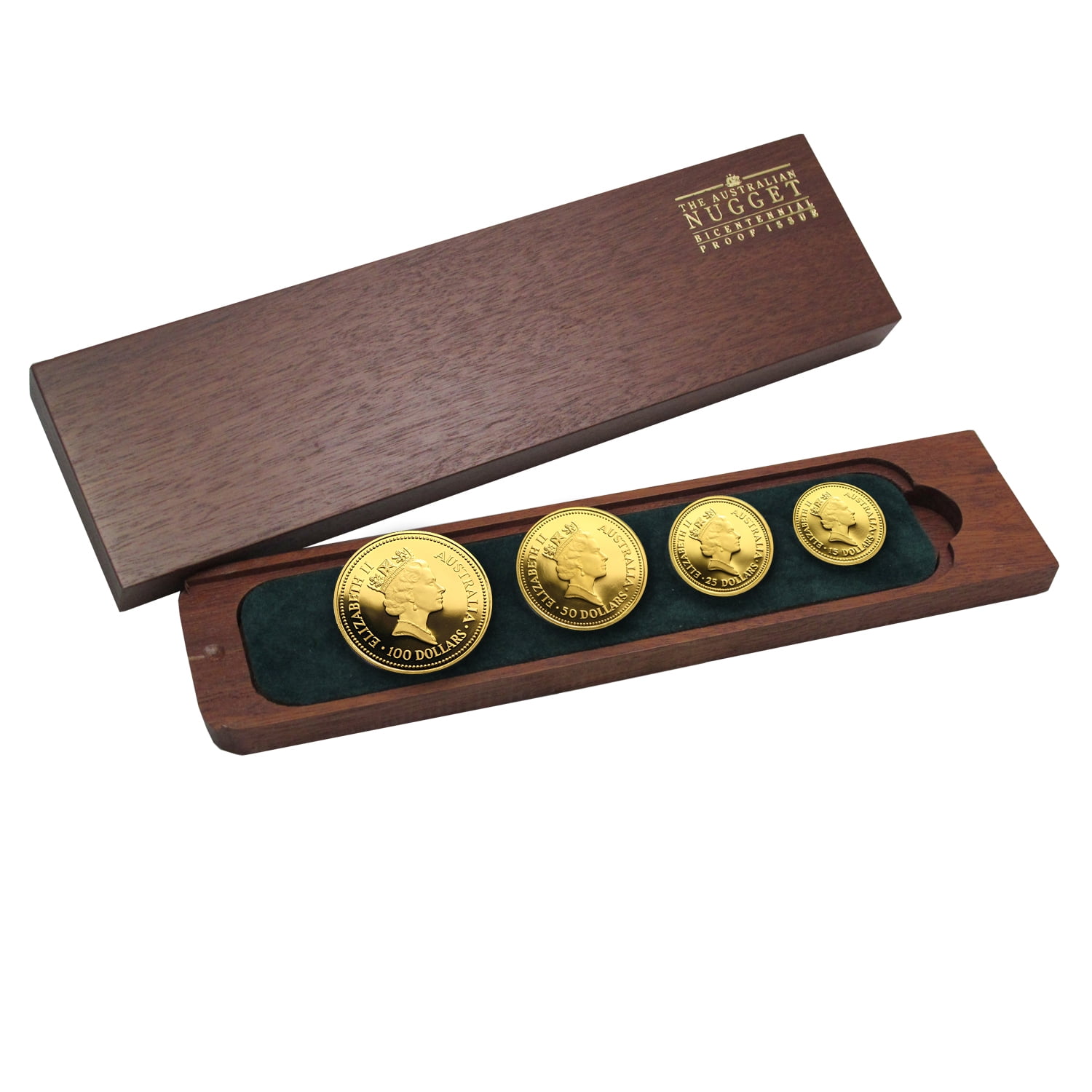 1988 Australia 4-Coin Gold Nugget Proof Set (Box) - Walmart.com