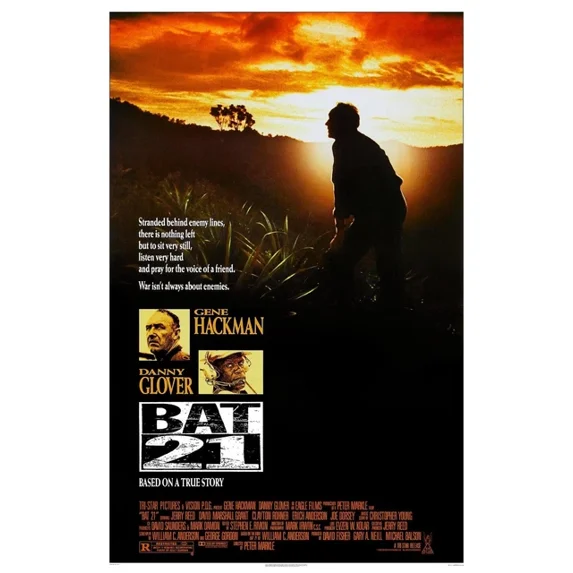 1988 Bat 21 Movie Poster Gene Hackman Danny Glover Jerry Reed UNFRAMED ...