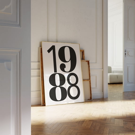 1988 Birthday Poster Retro Birth Year Trendy Bedroom Wall Decor Poster ...