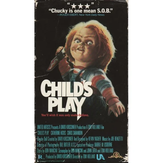 1988 Childs Play Movie Poster Chucky Andy Barclay My Buddy Good Guys ...