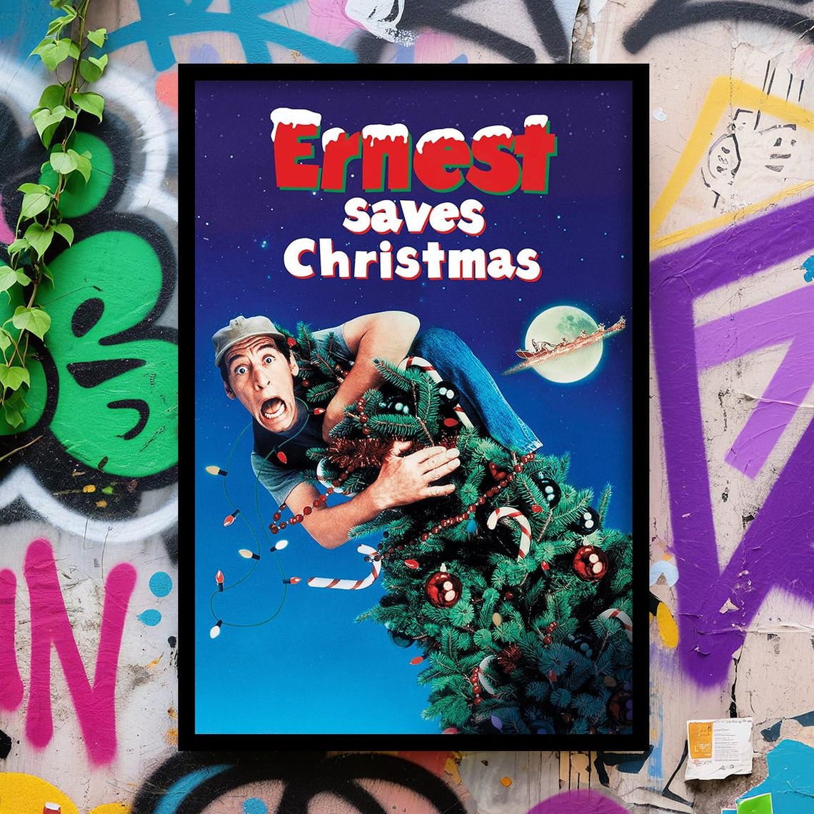 1988 Ernest Saves Christmas Movie Poster, Wall Art, Classic Movie ...