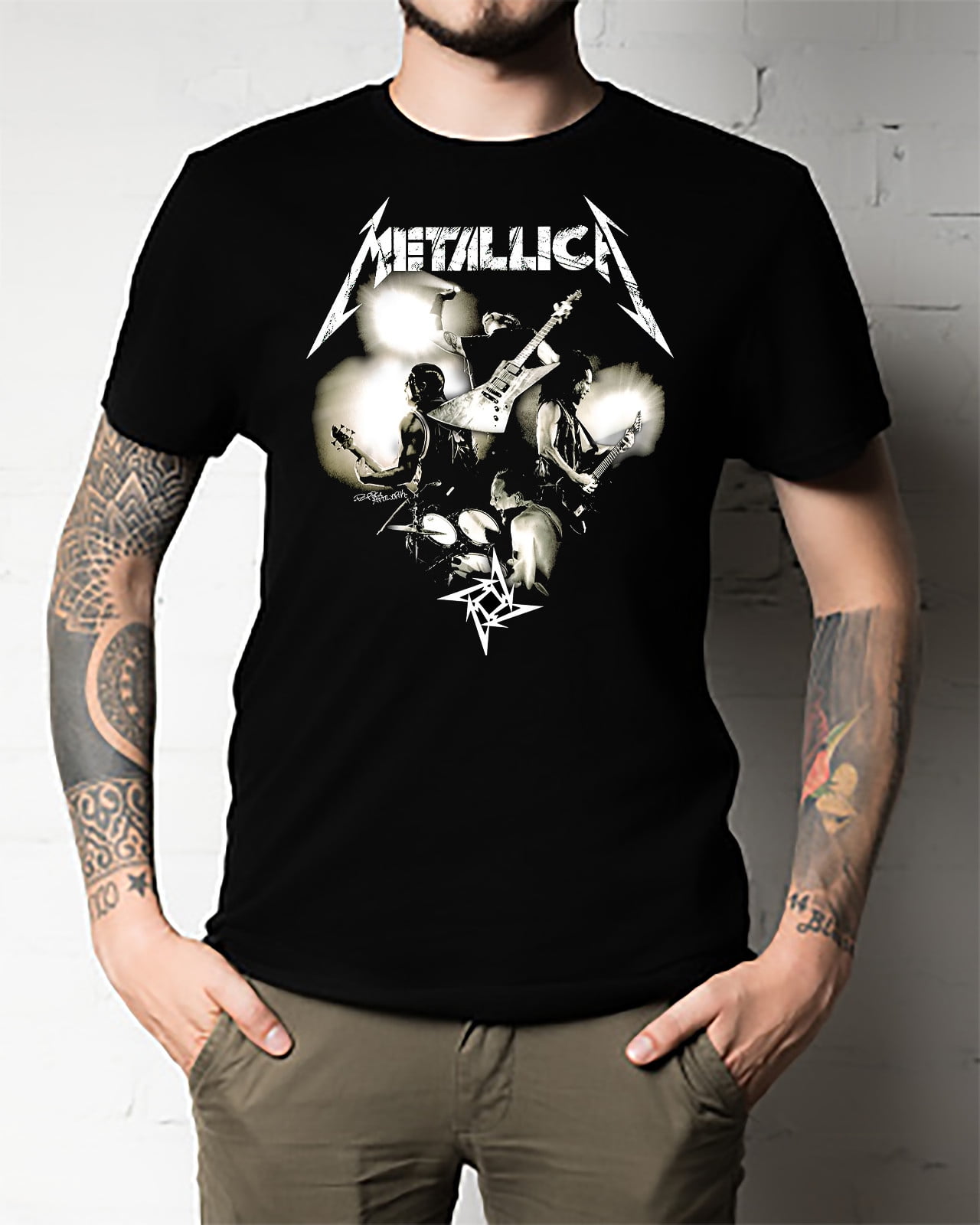 1988 Metal Reign Tribute Shirt, Justice Era Rock Graphic Tee - Walmart.com