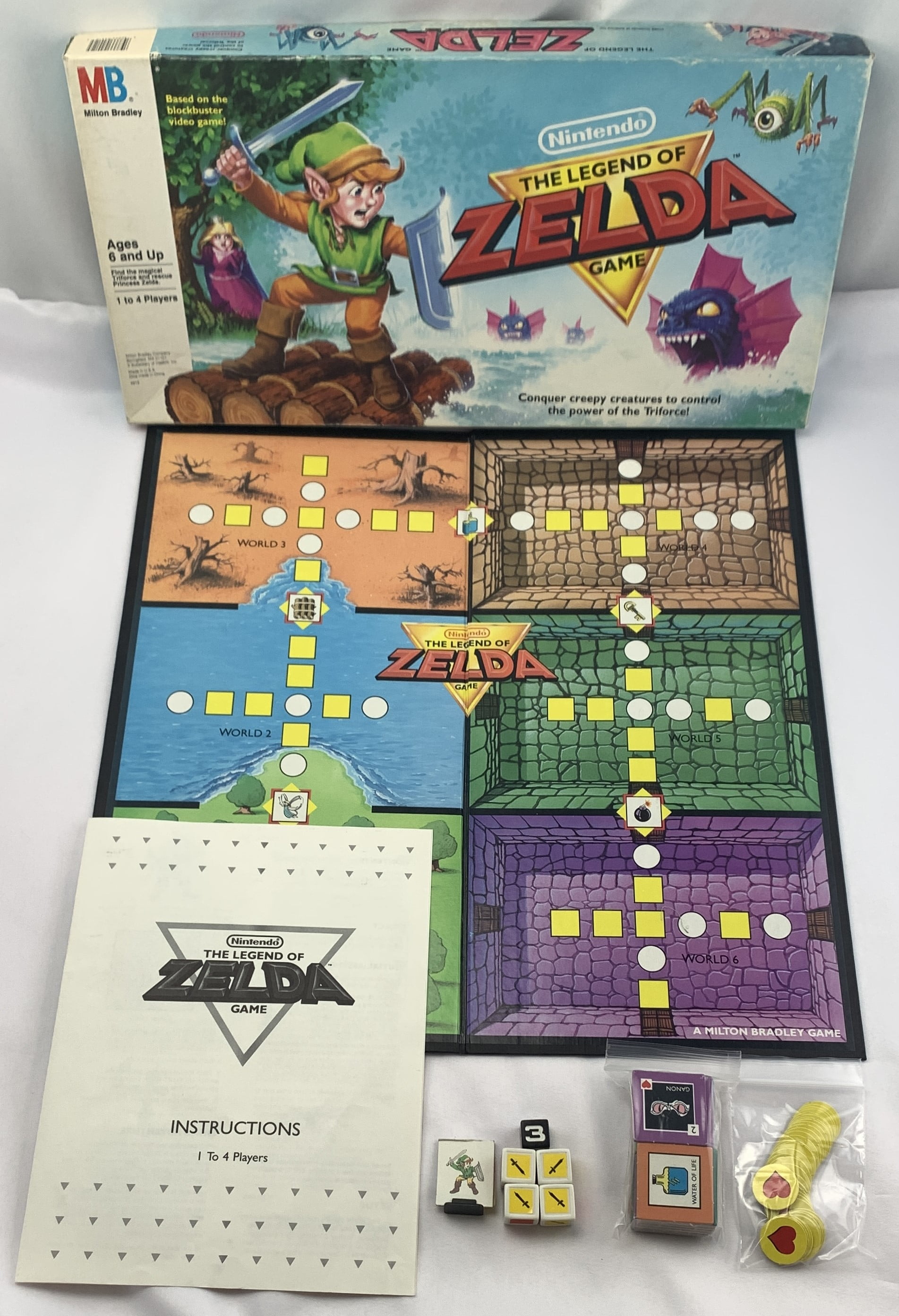 1988 The Legend of Zelda Board Game by Milton Bradley Complete ...