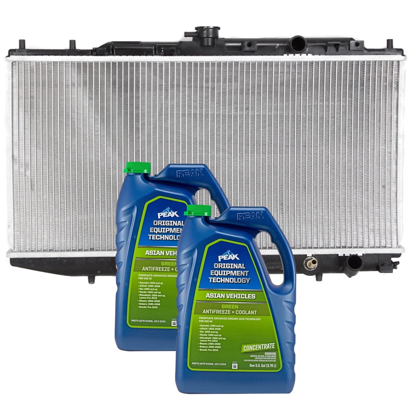 1988 for Civic for Crx Radiator Pair - Aluminum Core, Transmission ...