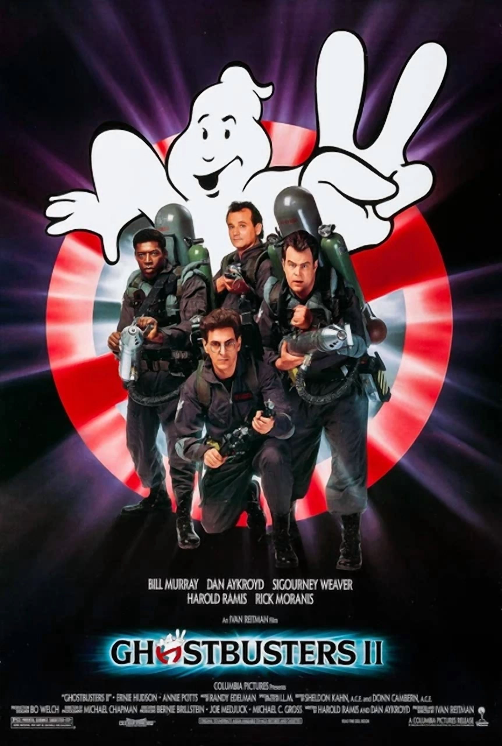 1989 Ghostbusters 2 Movie Poster Venkman Spengler Stantz Winston ...