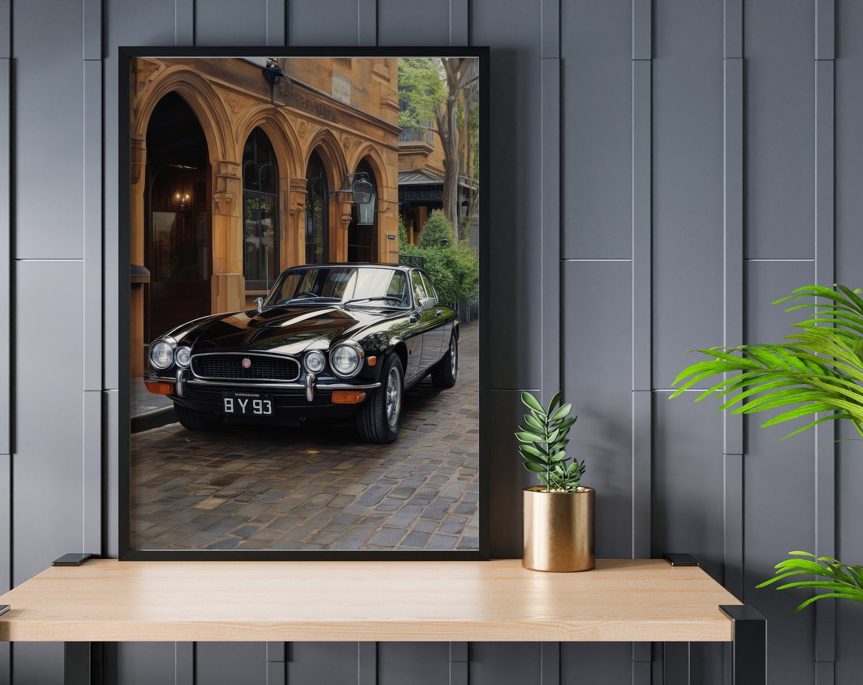 1989 Jaguar Xjs Classic Car Poster Exotic Car Wall Art Jaguar Car Wall ...