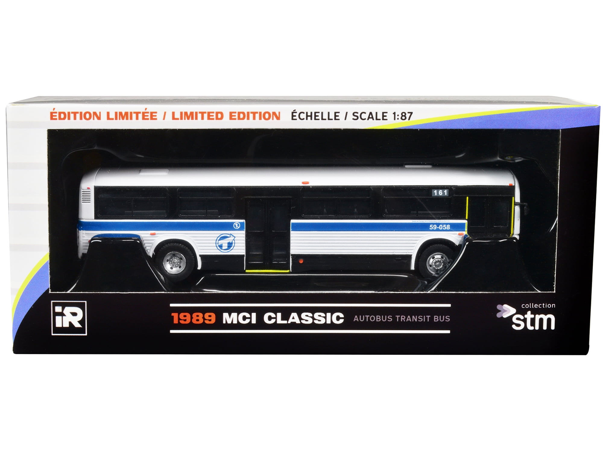1989 MCI Classic Transit Bus STM Montreal "161 Van Horne" 1/87 Diecast ...
