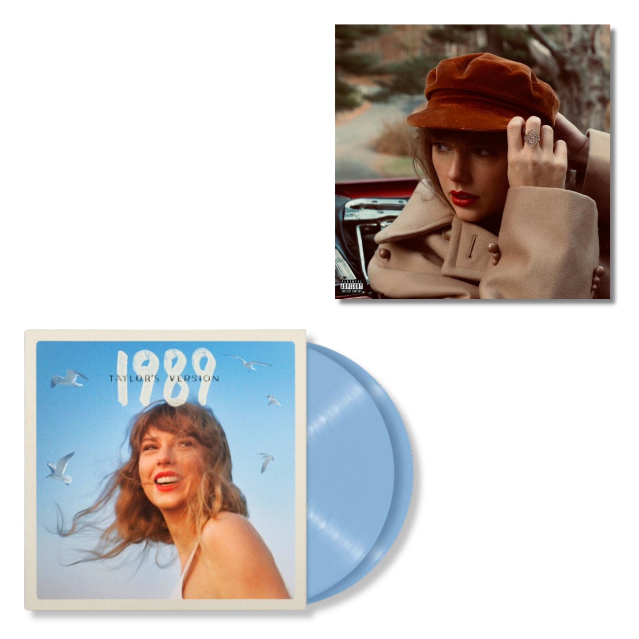 1989 (Taylor's Version) (2LP/Crystal Skies Blue Vinyl) & Red (Taylor's ...