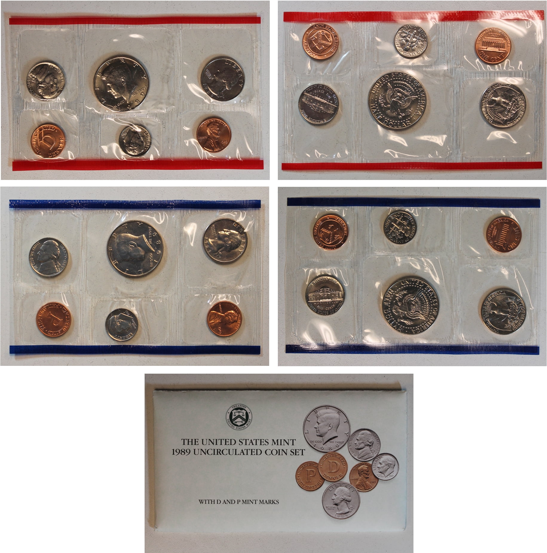 1989 U.S. Mint Set – 10 Coins – Collectible OGP Set - Walmart.com