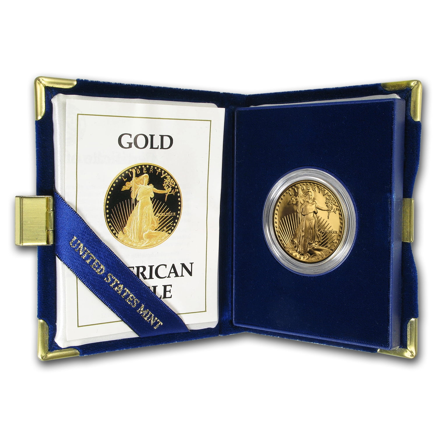 1989-W 1 oz Proof American Gold Eagle (w/Box & COA) - Walmart.com