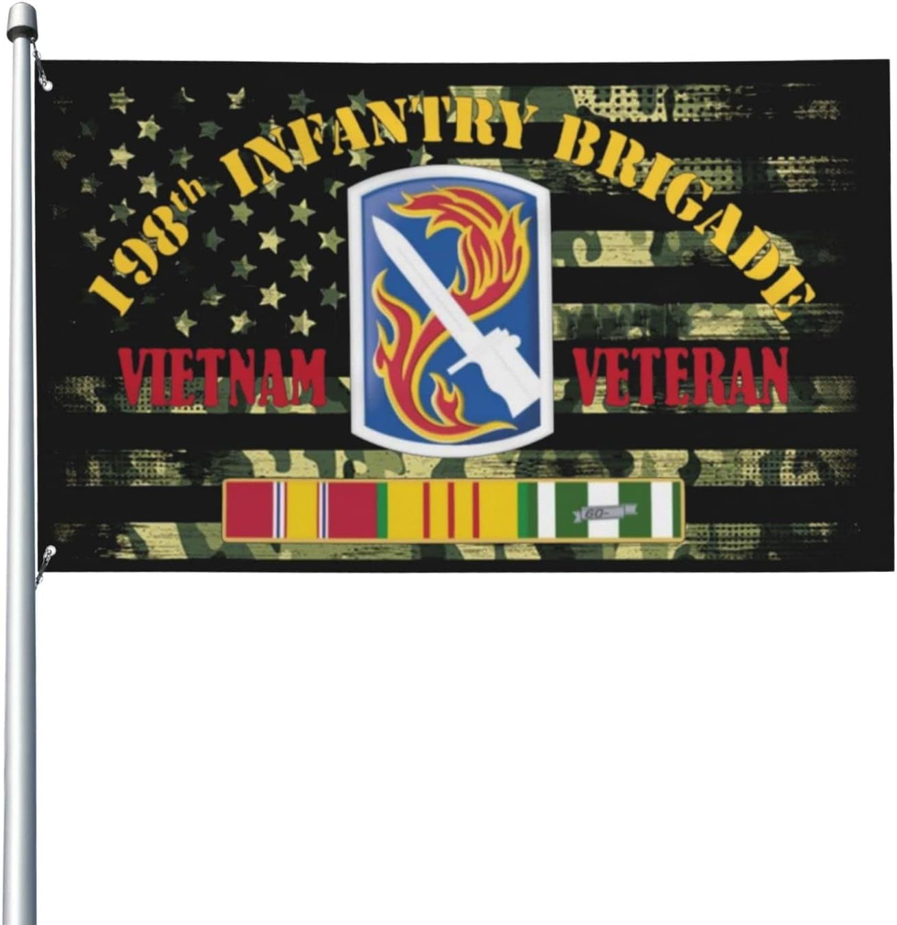 198th Infantry Brigade Vietnam Veteran Garden Flag 3x5 Ft Decor Outdoor ...