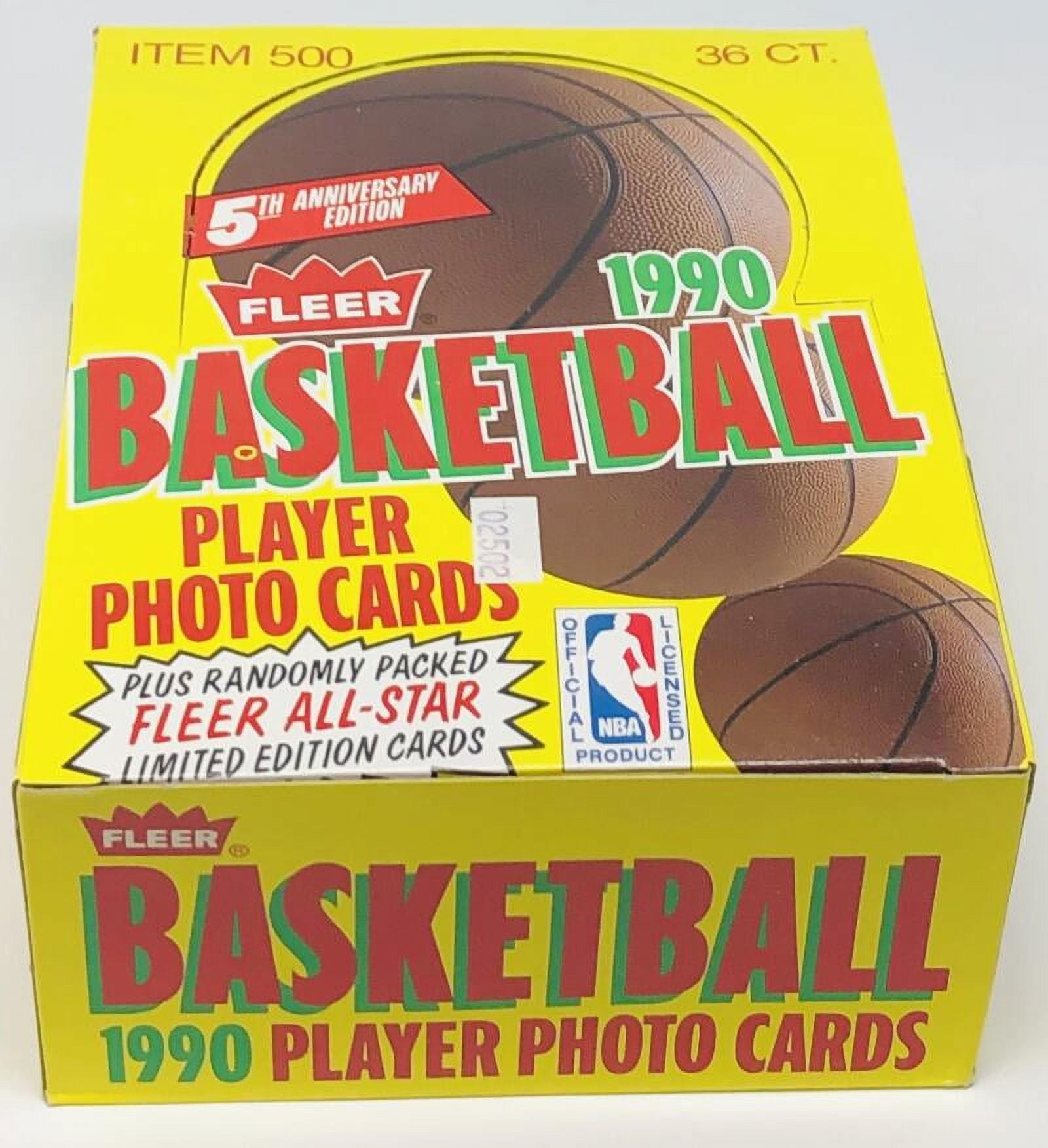 Fleer 1990-91 NBA Sports Trading Cards Wax Pack Box - BBCE ...