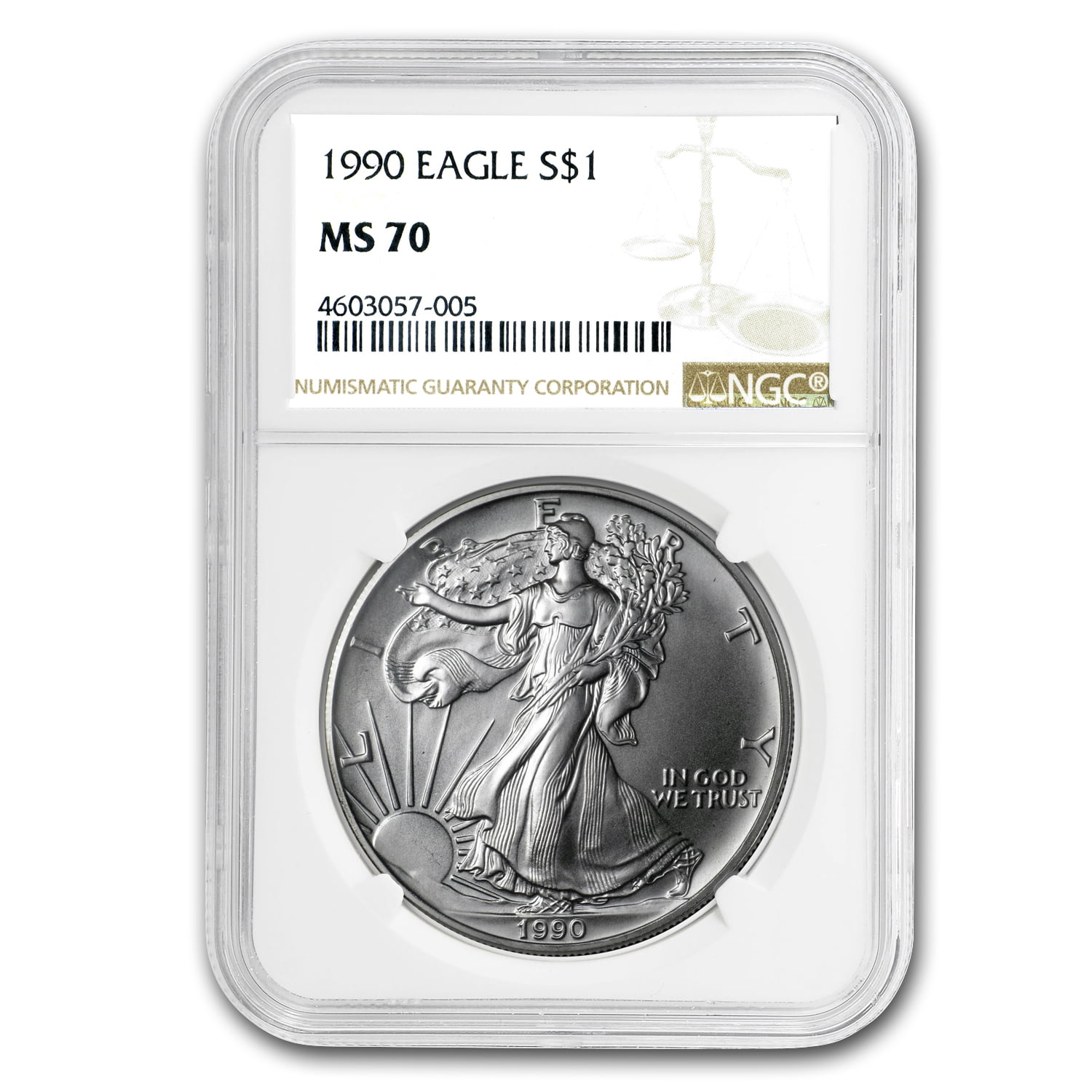 1990 American Silver Eagle MS-70 NGC - Walmart.com
