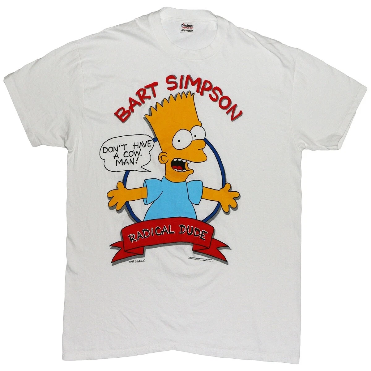 1990 Bart Simpson Radical Dude Shirt - Walmart.com
