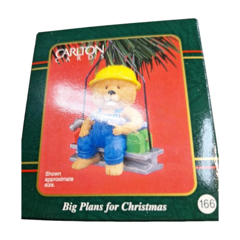 1990 Big Plans for Christmas (Teddy Bear) Carlton Cards Christmas Tree ...