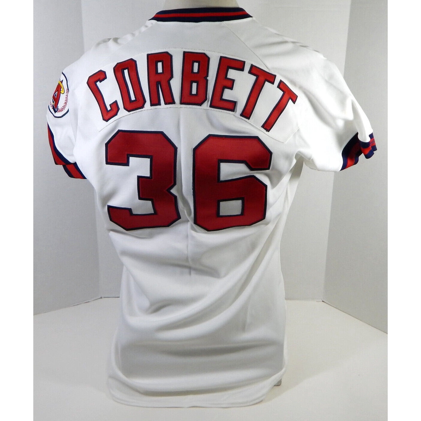 1990 California Angels Sherman Corbett #36 Game Used White Jersey 44 ...