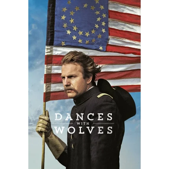 1990 Dances With Wolves Movie Poster Kevin Costner Mary Mcdonnell ...