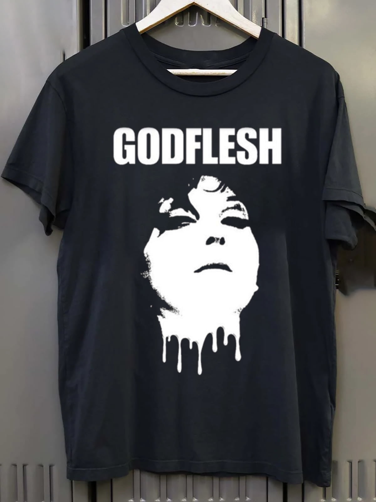 1990 Godflesh White Face Godflesh Short Sleeve Black All Size Shirt ...