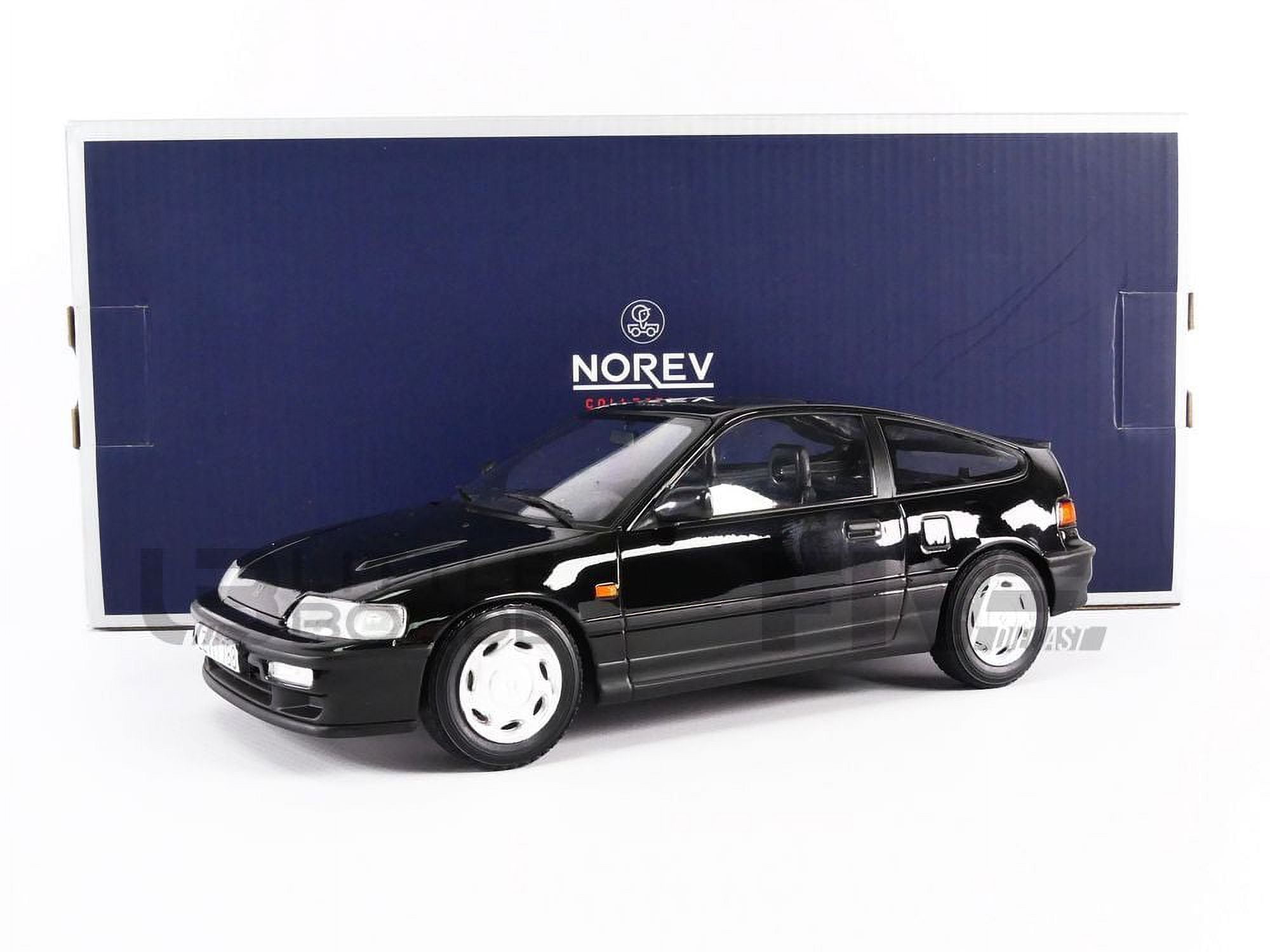 Norev 1990 Honda CRX Black Diecast Model Car 1/18 Scale with Real ...