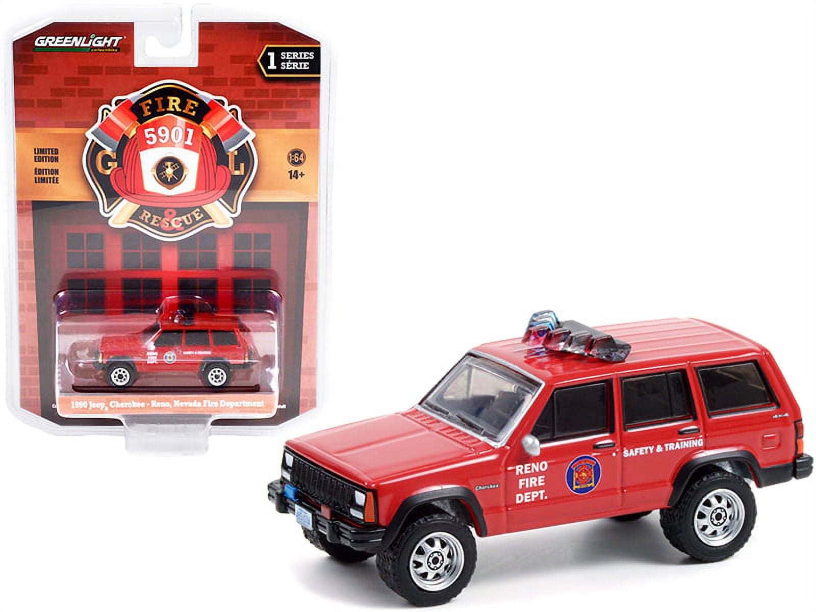 1990 Jeep Cherokee Red "Reno Fire Department" (Nevada) "Fire & Rescue ...