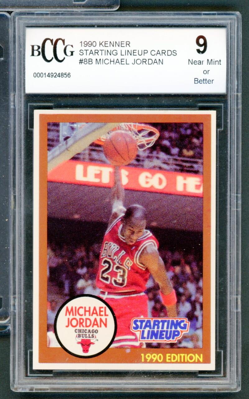 1990 Kenner Starting Lineup Cards #8B Michael Jordan Card BGS BCCG 9 ...
