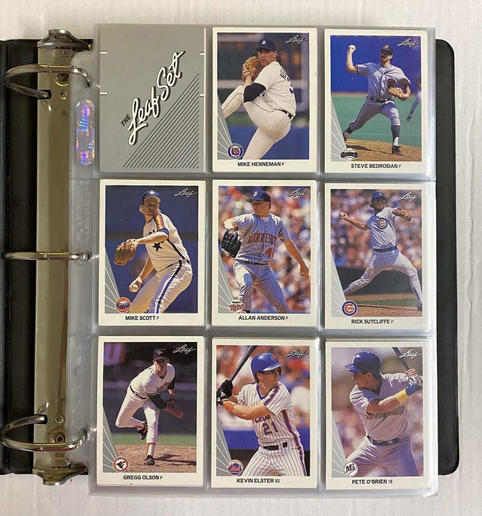 1990 Leaf Baseball Hand Collated Binder Set 1-528 Frank Thomas Sammy ...