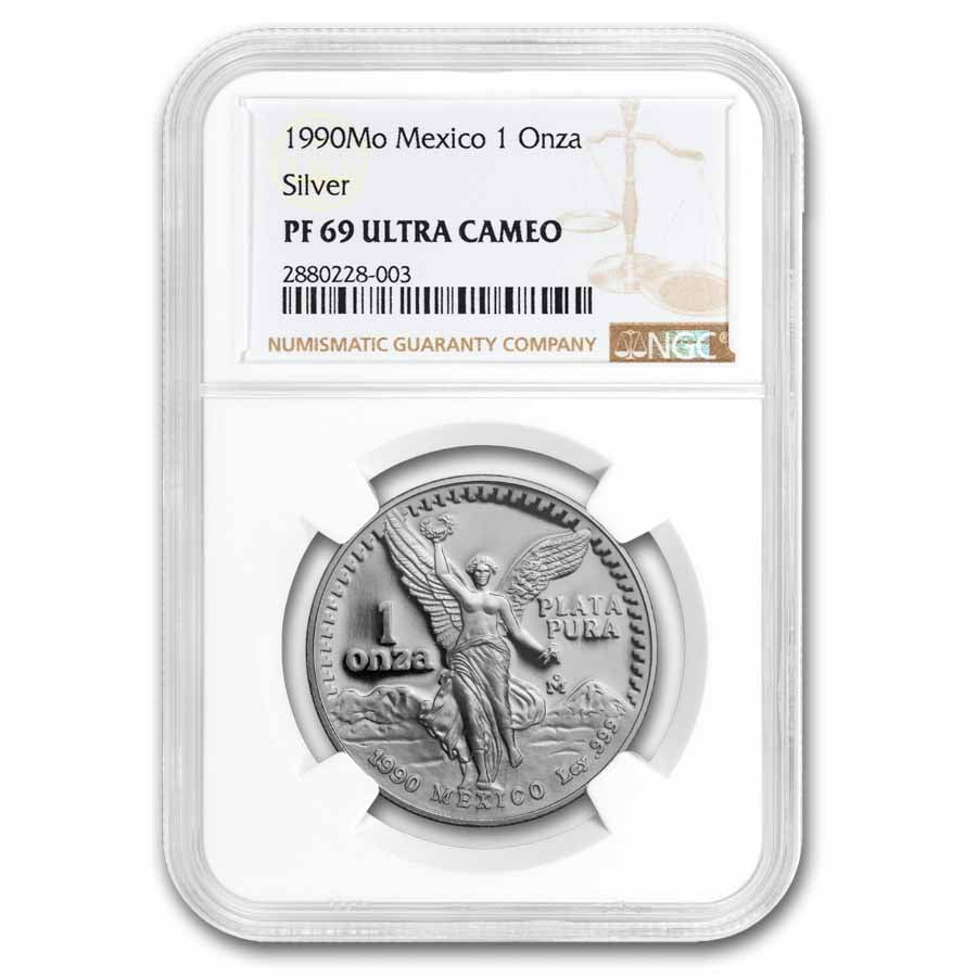 1990 Mexico 1 oz Proof Silver Libertad PF-69 NGC - Walmart.com