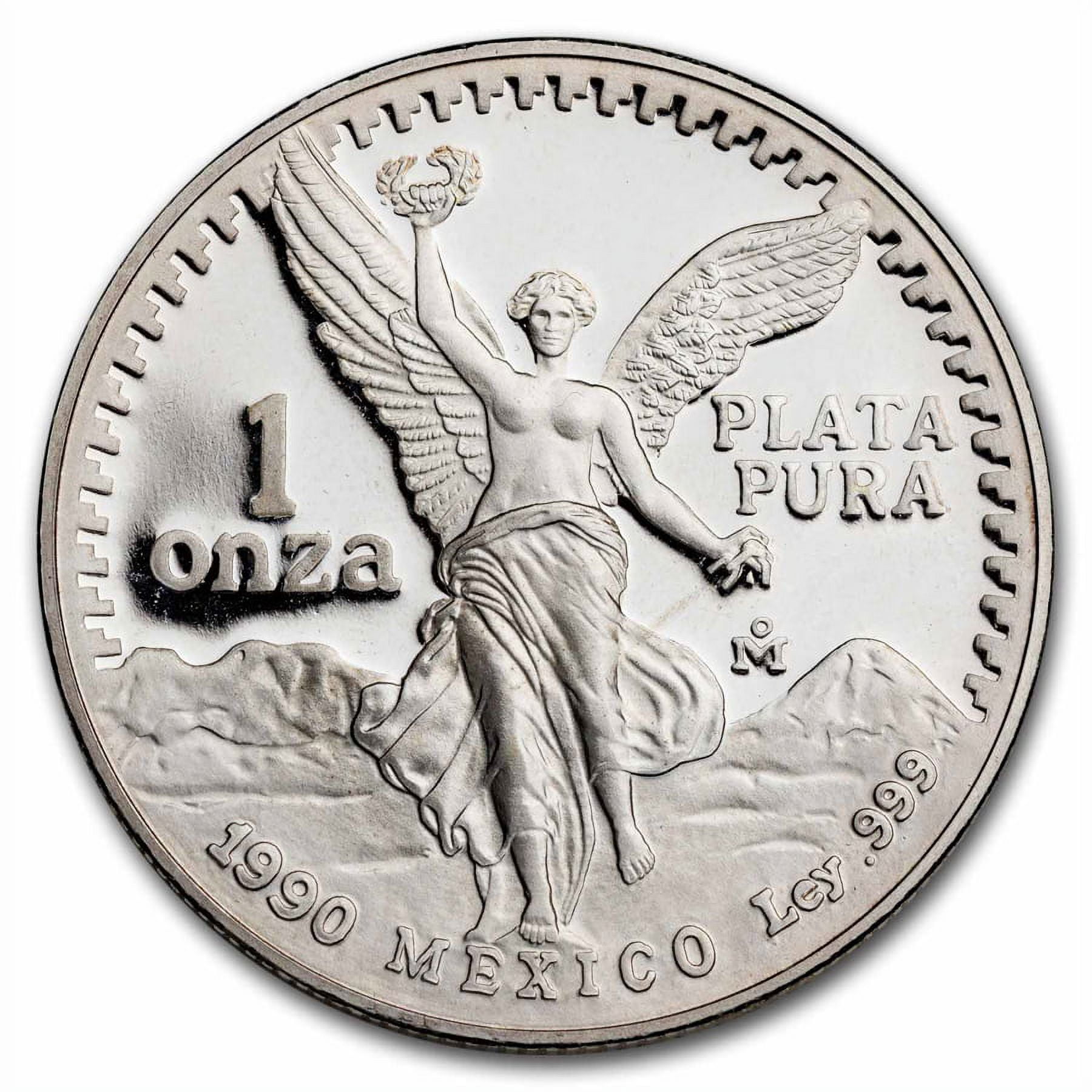 1990 Mexico 1 oz Silver Libertad Proof (Coin Only) - Walmart.com