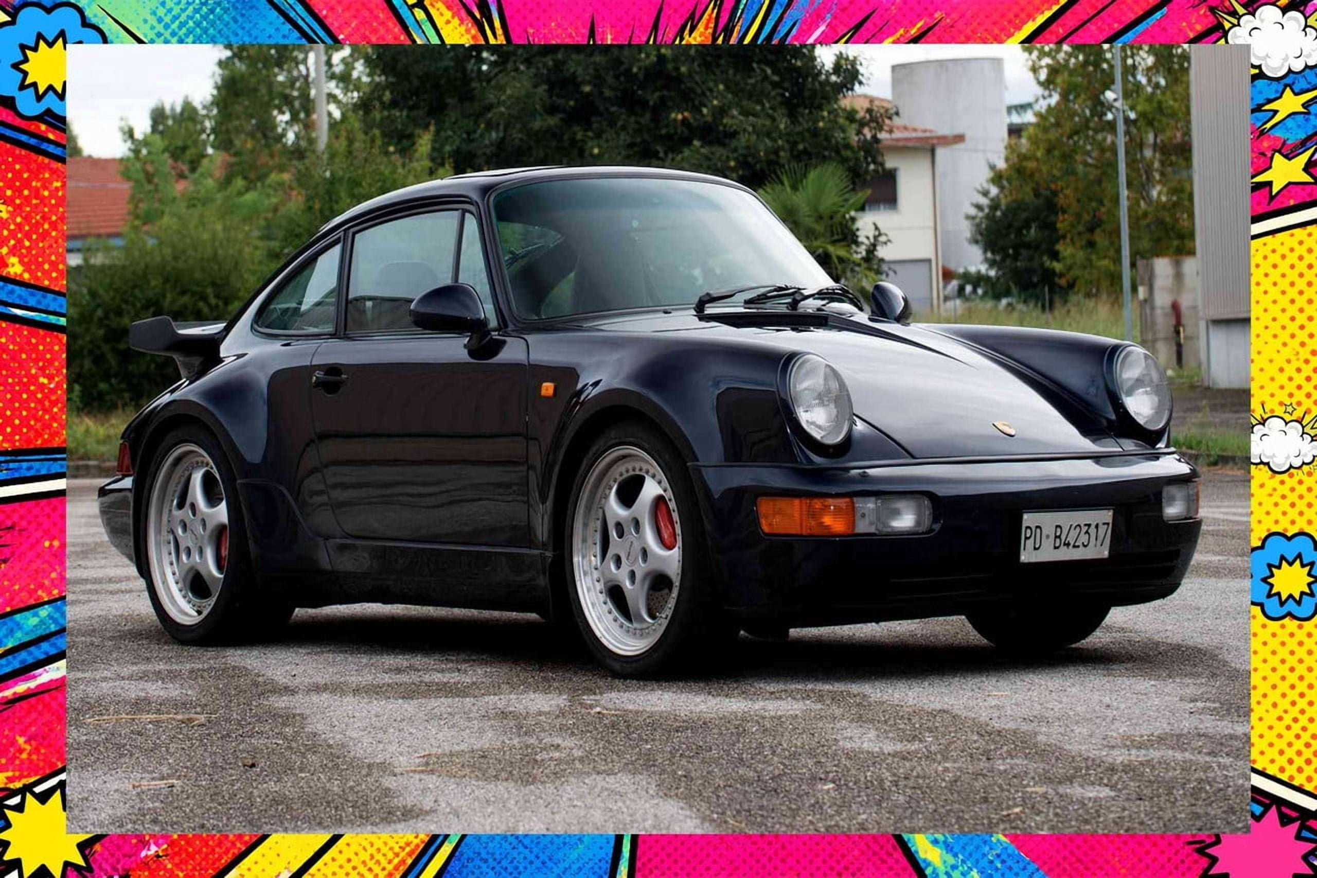 1990 Porsche 911 Turbo - Pop Art Edition | 24x36 Inch Laminated Poster ...