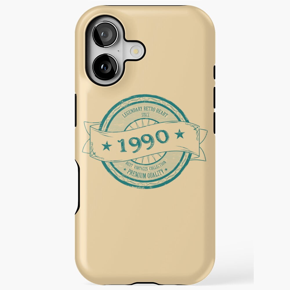 1990 Retro Vintage Circle Logo Classic Graphic Style Case with iPhone ...