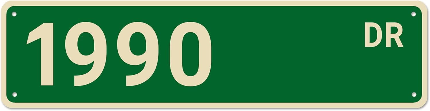 1990 Street Signs, 1990 Decor 1990 Sign Born in 1990 Birthday Gift ...