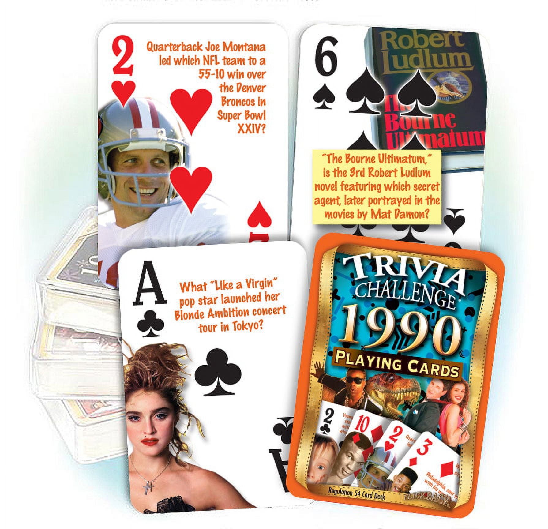 1990 Trivia Challenge Playing Cards: Birthday or Anniversary Gift ...
