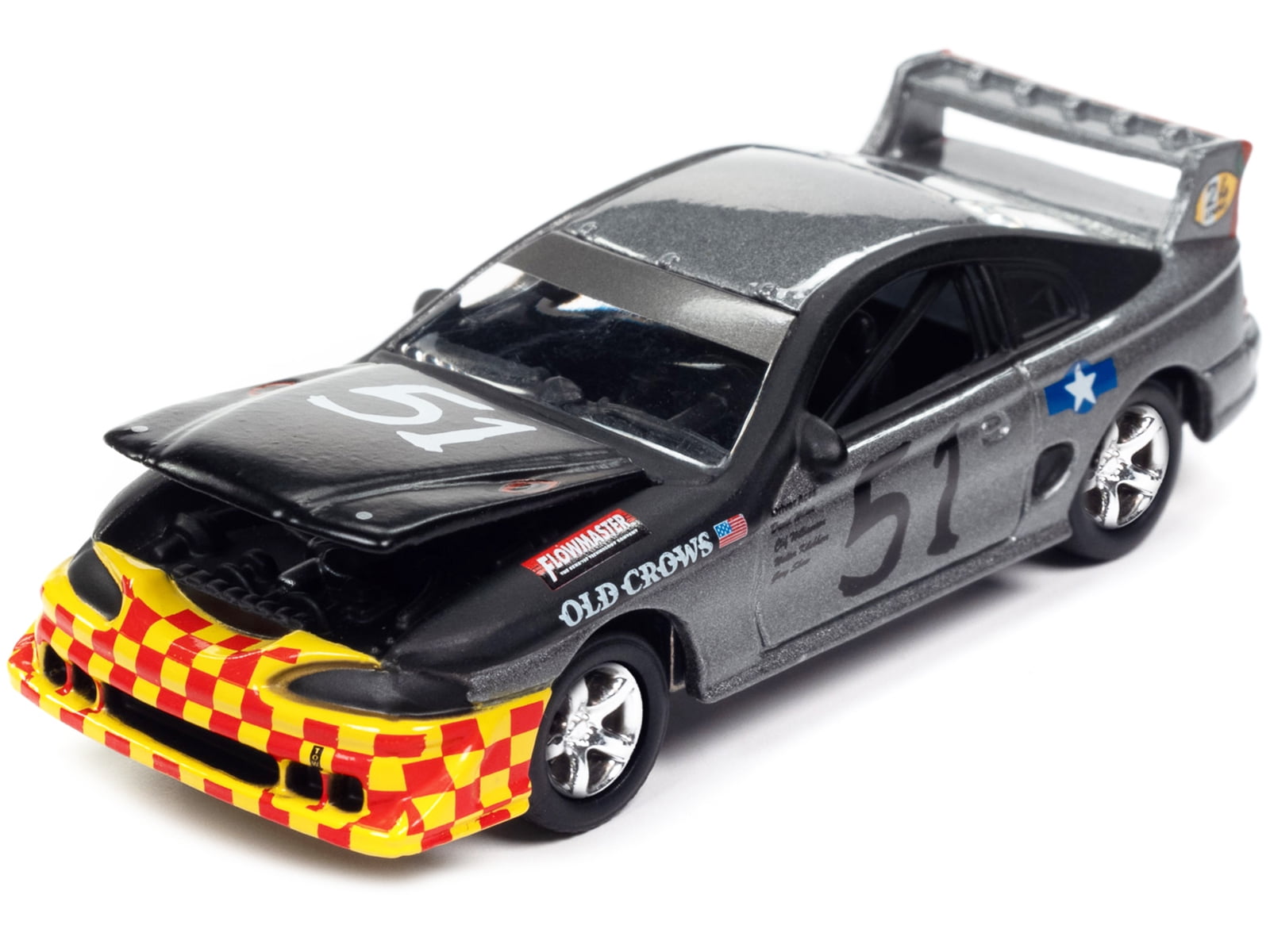 1990s Ford Mustang Race Car #51 Black and Dark Silver Metallic "Old ...