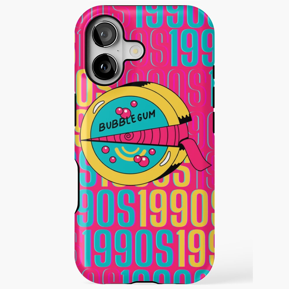 1990s OG Pink Background Retro Throwback Tough Phone Case with iPhone ...