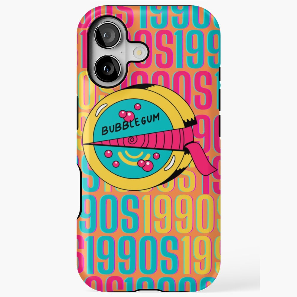 1990s Orange Background Retro Nostalgia Throwback Tough Phone Case for ...